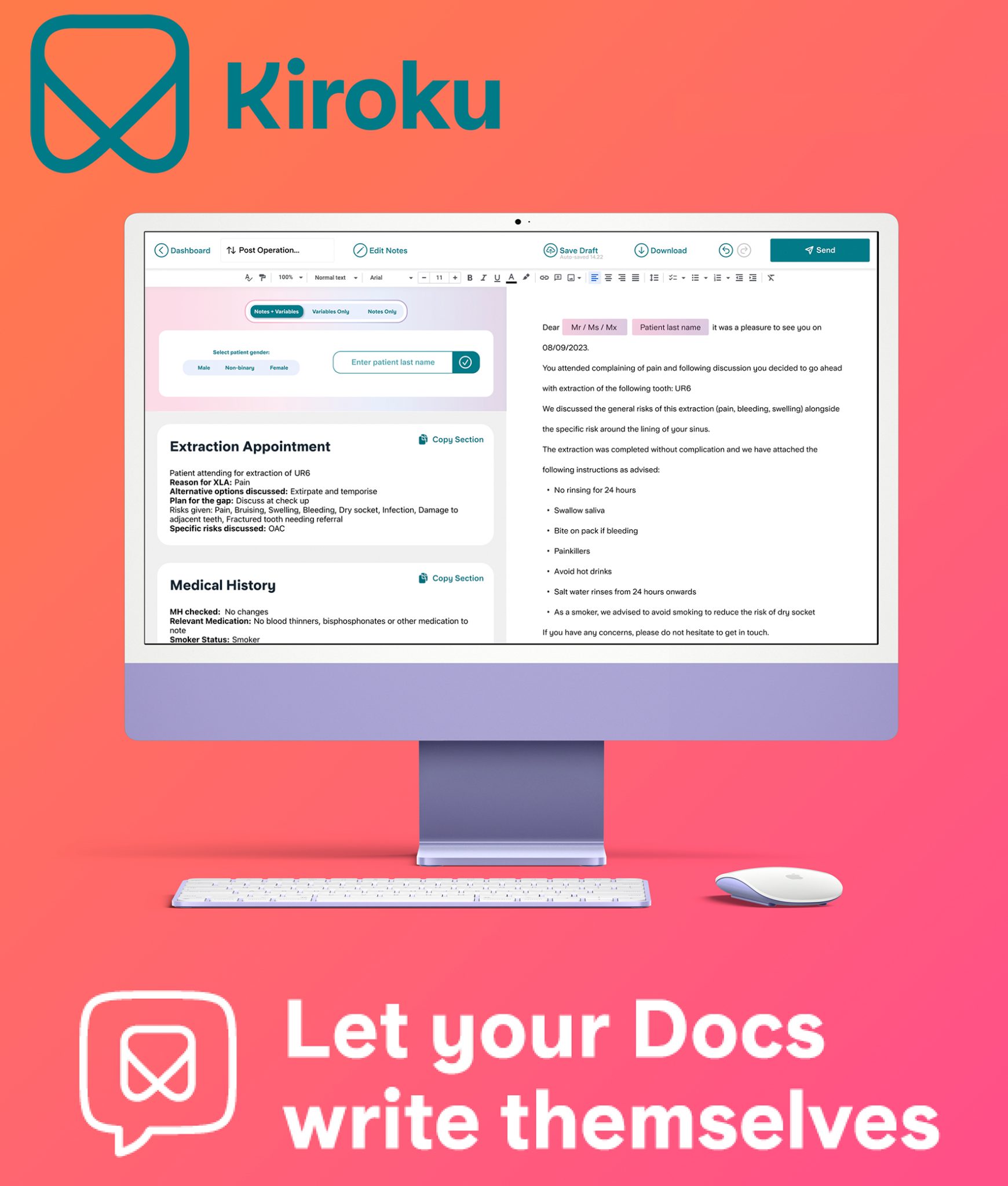 Pitch it right, with Kiroku Docs - British Dental Nurses' Journal